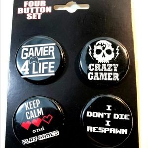 Other | Last One 4pc Gamer Pin Button Set | Poshmark